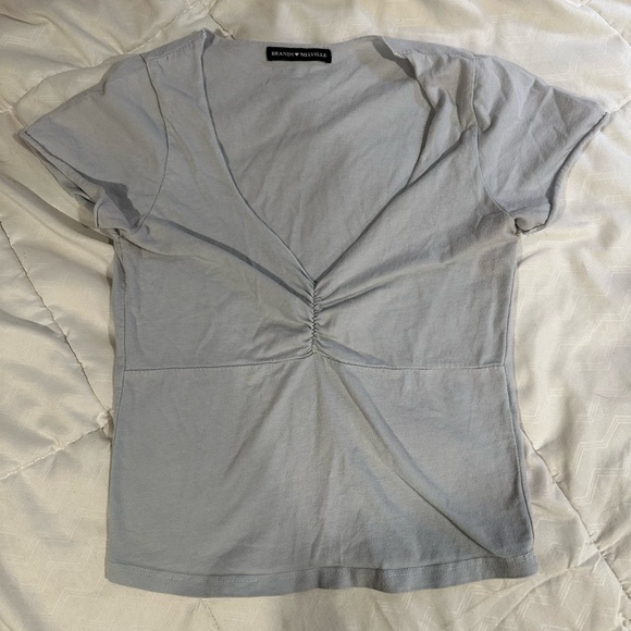Brandy Melville | Tops | Brandy Melville Pinch Front Light Blue Top ...